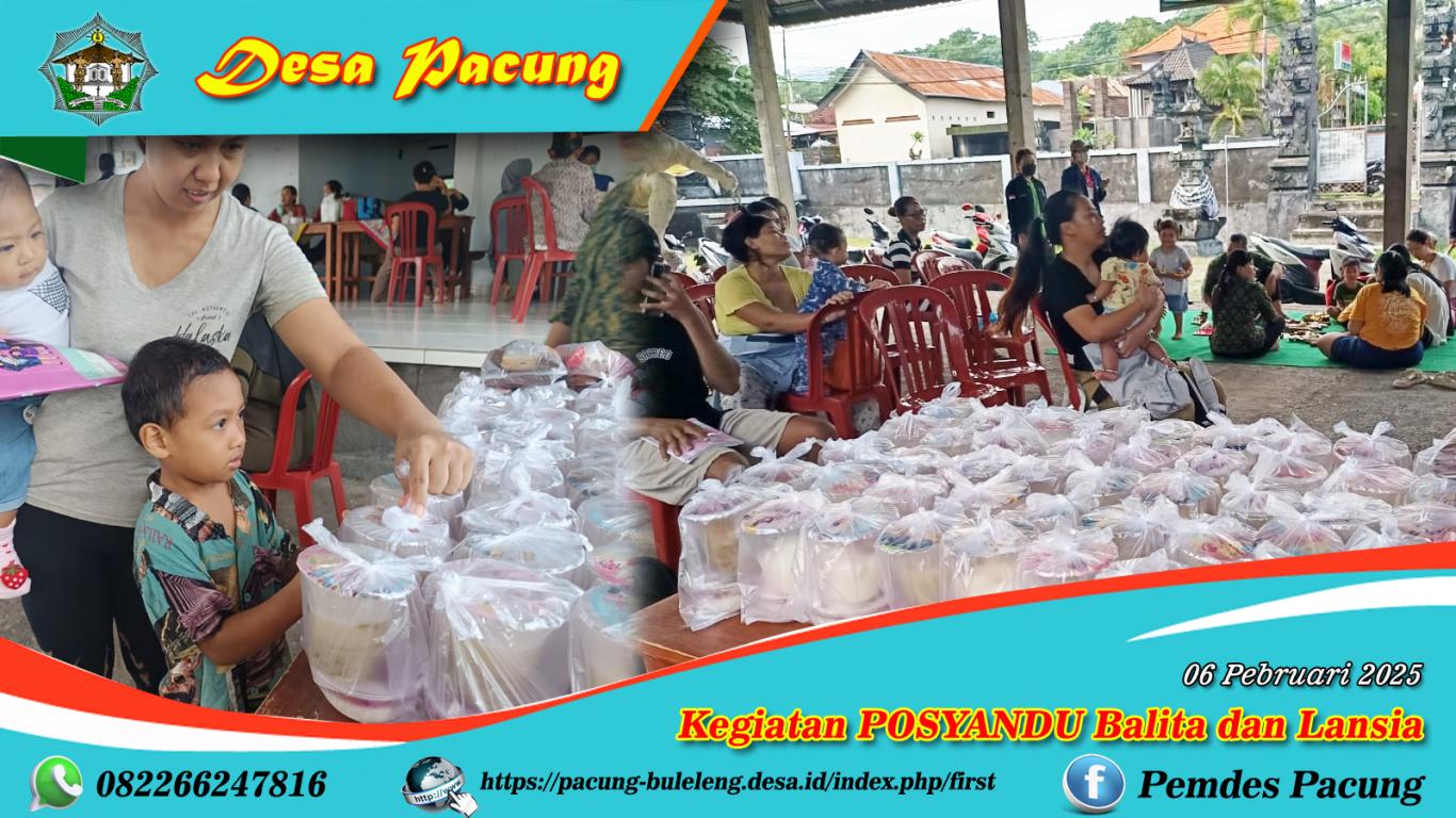 Kegiatan POSYANDU Balita dan Lansia Desa Pacung - Website Desa Pacung